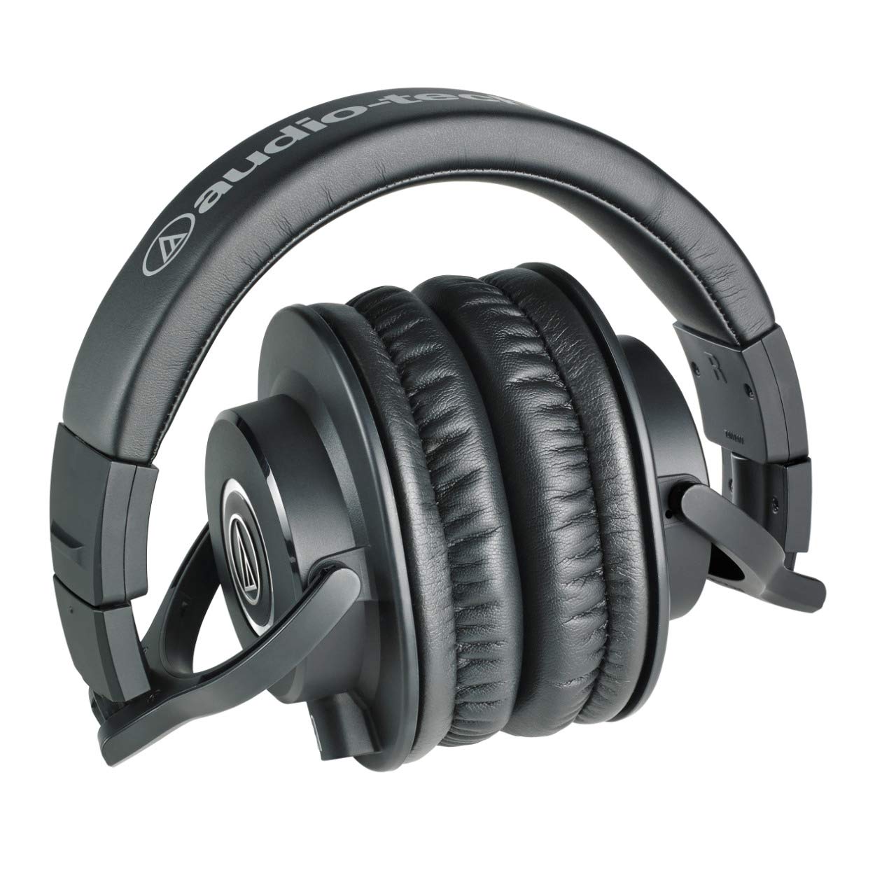 Audio-Technica ATH-M40X Professional Headphones Bundle with Aluminum Stand and Hard Shell Case (3 Items)