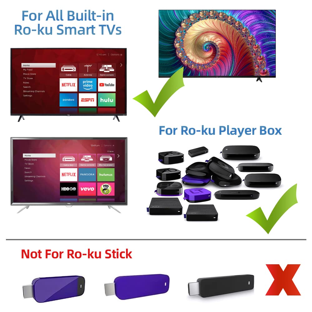 BOMAZ Universal Remote Replacement for All Roku Smart TV and Roku Streaming Player Boxes, Control for Roku TCL HISENSE Sharp Insignia HAIER Philips LG Sony Toshiba Roku TVs and More Roku Smart TVs