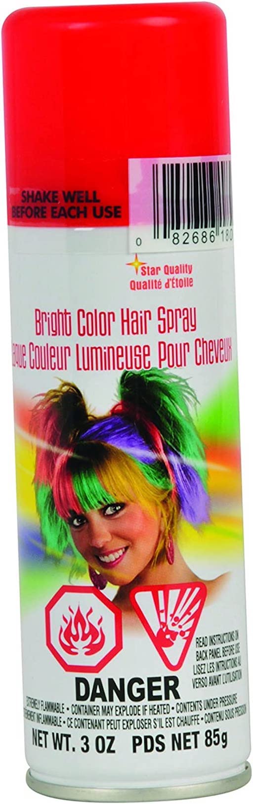 Rubies Bright Color Hairspray, Red