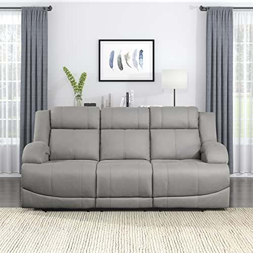 Lexicon Landwood Power Double Reclining Sofa, Gray