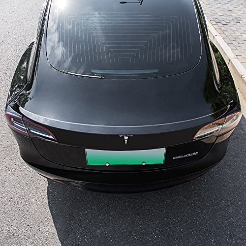 Bomely Spoiler Wing Compatible with 2017-2023 Tesla Model 3 Spoiler Wing Performance Car Rear Spoiler Carbon Fiber Pattern Kit Tesla Model 3 Accessories (Matte Carbon Fiber Pattern)