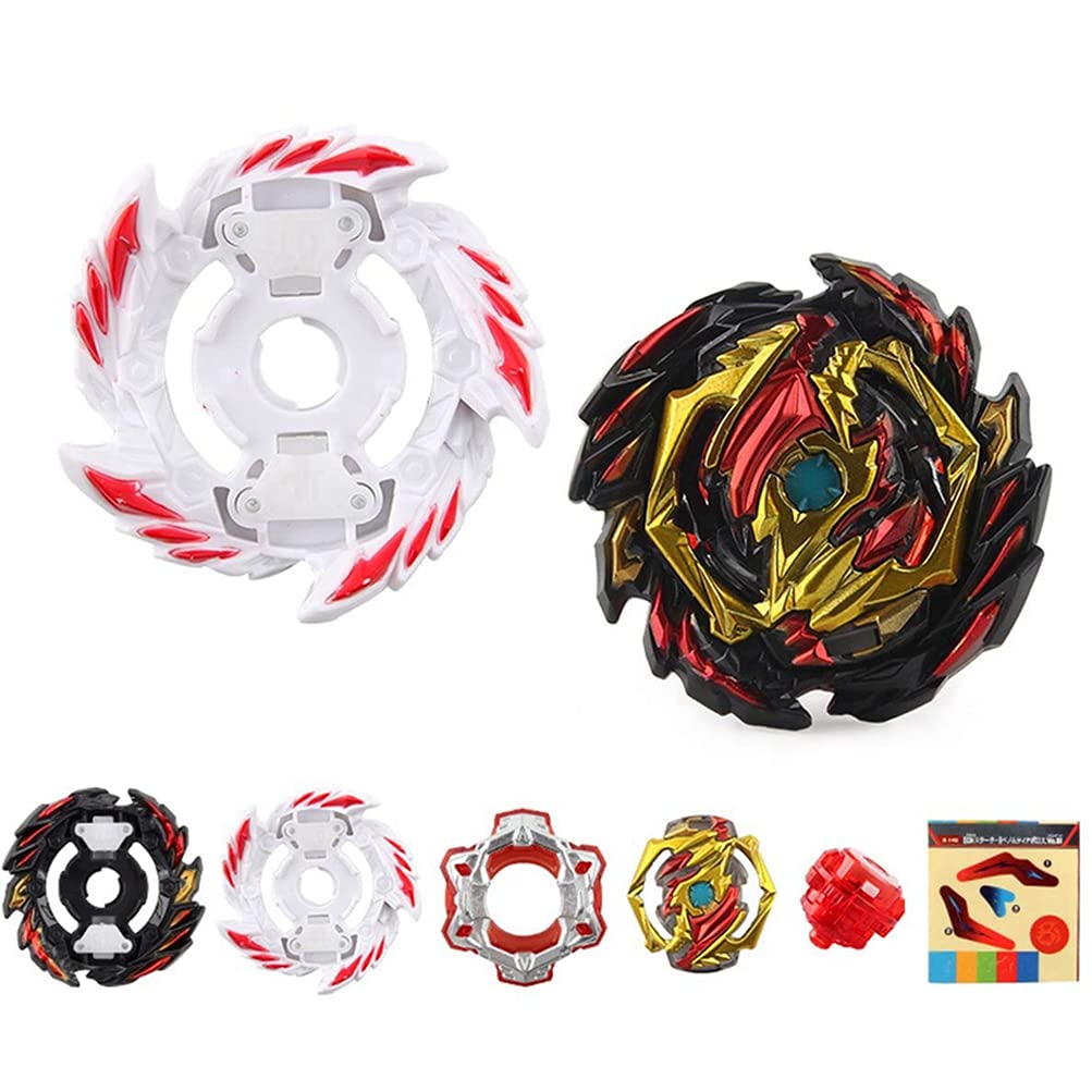 Mopogool Left Right Sparking Launcher Bey Burst Evolution Turbo Blade Battling Tops String Launcher Grip Booster B-145 DX Starter Venom Diabolos.Vn.Bl Starter Set Gaming Top Spinning Toy for Boys