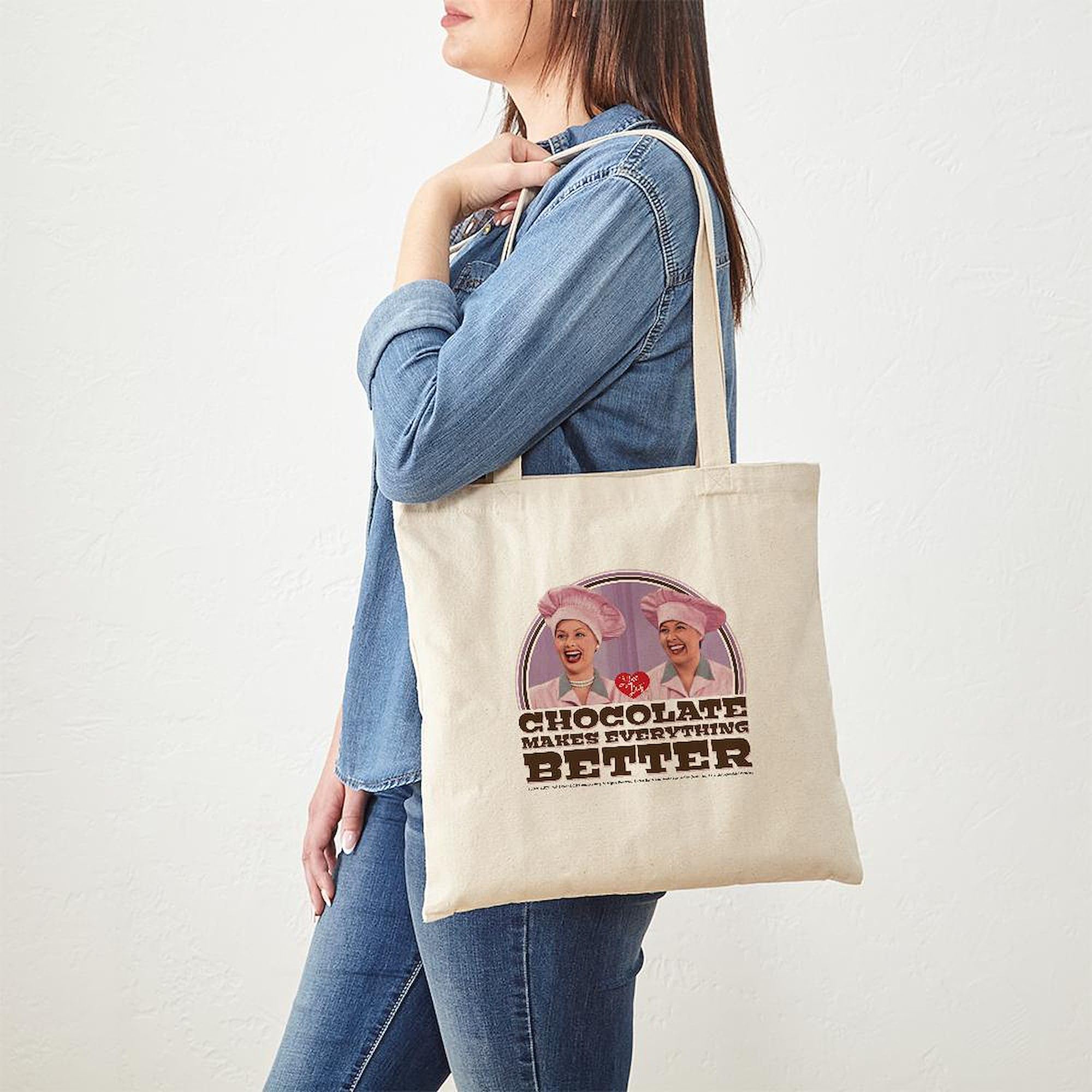 CafePress I Love Lucy: Chocolate Makes Everything B Tote Bag Canvas Tote Shopping Bag