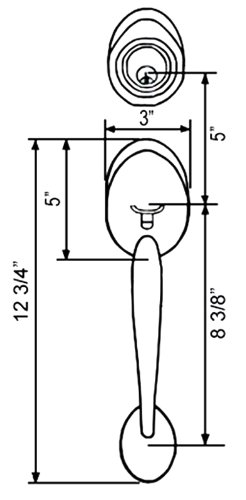 eBuilderDirect Satin Nickel Lock Door Round Knob Handle Entry/Privacy/Passage/Dummy/Deadbolt/Handleset 5765DC (Front Door Handle Set Keyed Alike)