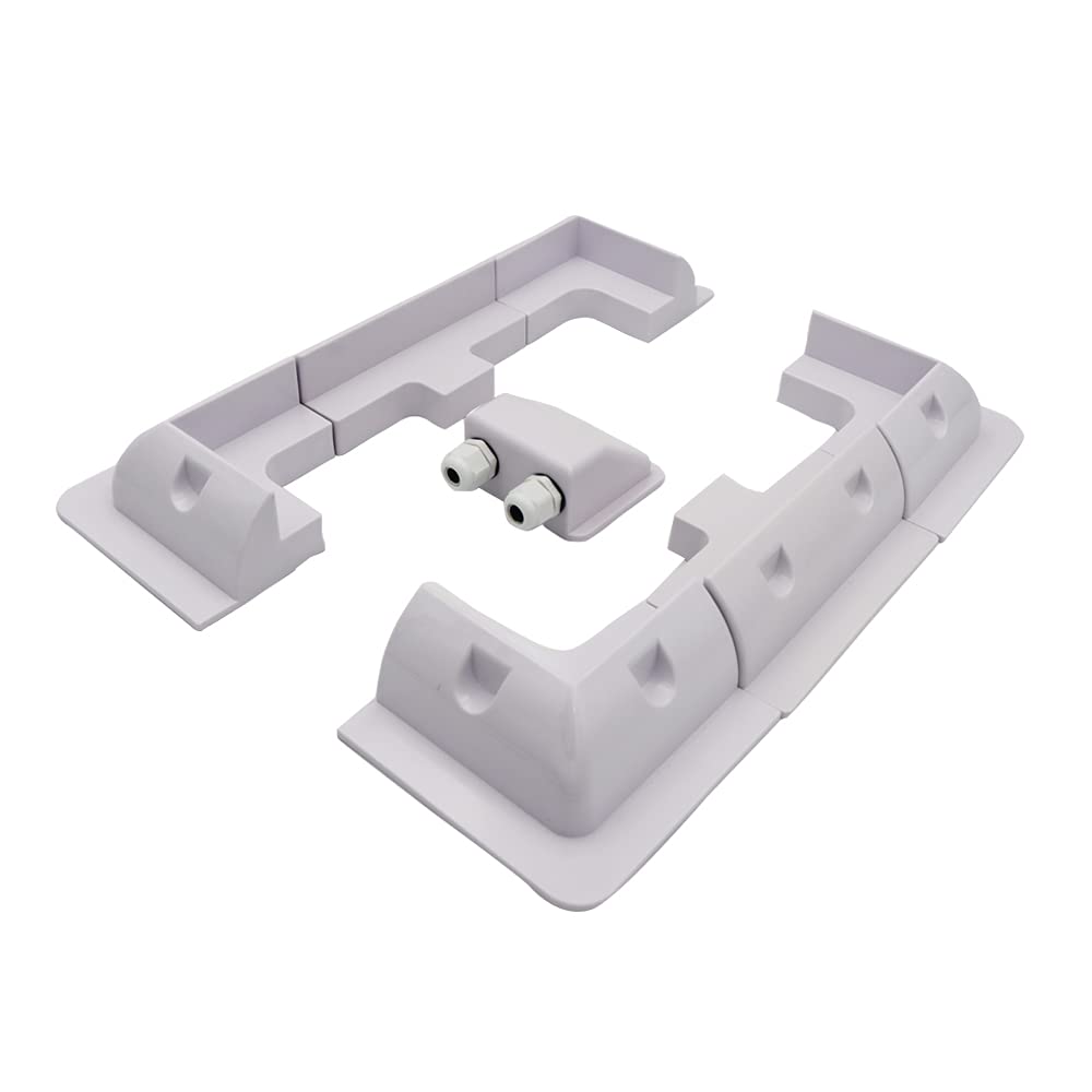 CMYYANGLIN Solar Panel Mounting Brackets ABS Corner Bracket Kit 7PCS, Drill-Free Widely Used on Roofs of RV, Caravans, Vehicles, Camper Vans, Sheds, Garages, Deck of Boats, White