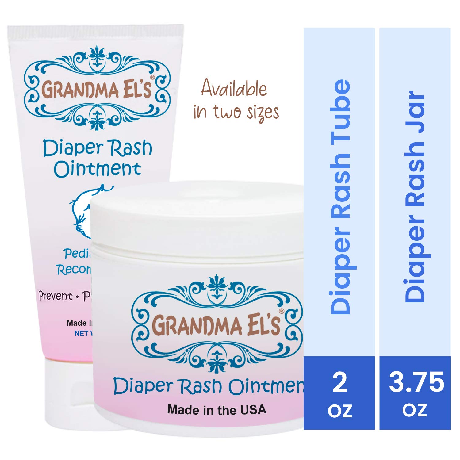 Grandma El's Diaper Rash Remedy and Prevention Baby Ointment Jar, 3.75 oz.