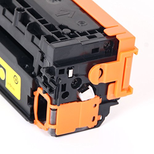 FUDEECON Compatible Toner Cartridge Replacement for 125A CB542A Suitable for use in HP CP1215 CP1210 CP1515N CP1518NI CM1312nfi CM1300 CM1312 Printer(Yellow,1-Pack)