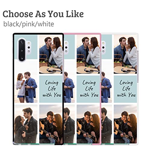Custom Collage Photo Phone case for Samsung Galaxy Note 10 Plus Personalized Multiple Picture Slim Soft Shockproof Protective Phone Cover Customized Gift for Boyfriend Girlfriend Family Friends