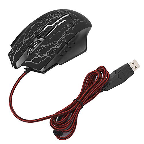 Laptop Gaming Mouse, Gojiny Portable Wired Mouse 6-Butto Wired Mice for Office Drawing Game Players Computer Accessory