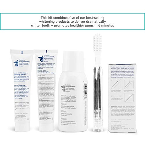 Supersmile Teeth Whitening Set - 6 Minutes to a Whiter Smile - Toothpaste, Accelerator, Toothbrush, Activating Rods, and Pre-Rinse - Up to 6 Shades Whiter Teeth - No Sensitivity (Original Mint)