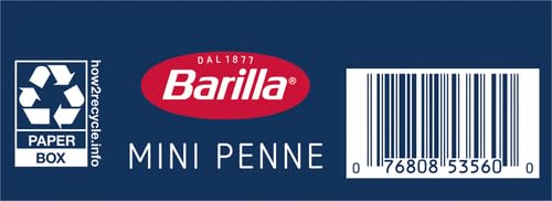 Barilla Mini Penne Pasta, 16 oz. Box - Non-GMO Pasta Made with Durum Wheat Semolina - Kosher Certified Pasta