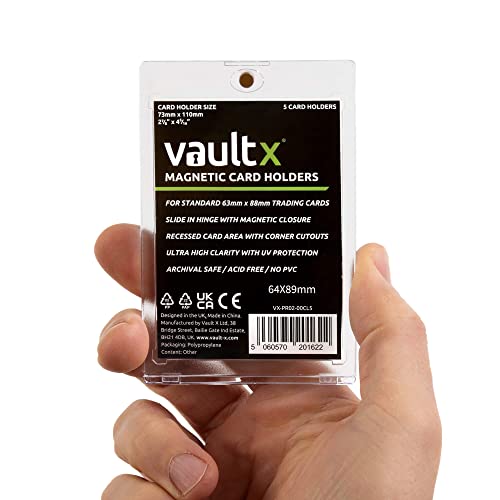 Vault X Magnetic Card Holders - 35pt for Trading Cards & Sports Cards (5 Pack)
