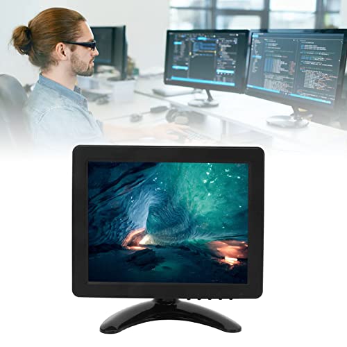CCYLEZ 8inch Gaming Monitor, 1080P HD TFT LED 250cd M2 Brightness 8inch HD Color Screen Display, with Adjustable Bracket, Compatible with VGA HDMI AV BNC USB DC Input Interface
