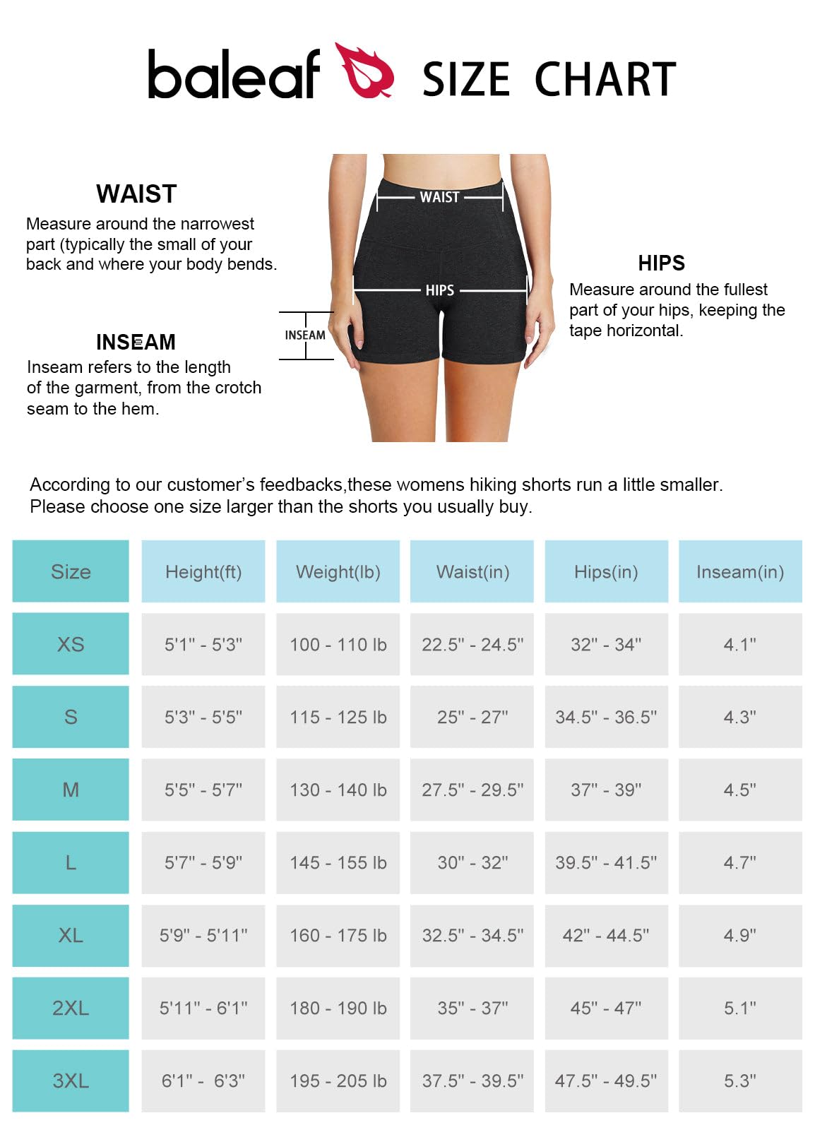 BALEAF Biker Shorts Women Yoga Gym Workout Spandex Running Volleyball Tummy Control Compression Shorts with Pockets 5" Black XXXL