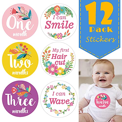 Baby Monthly Stickers Floral Picture Props