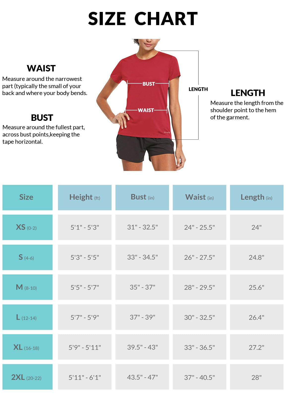 BALEAF Women's Short Sleeve Running Workout Shirts Athletic Tops Lightweight Quick Dry Training Yoga Crewneck Red L