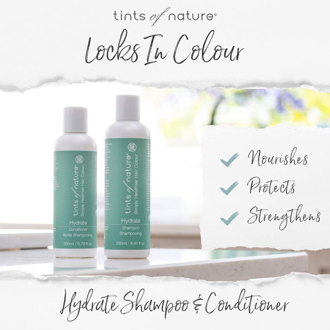 Tints of Nature Natural and Organic Hydrate Shampoo, Intensely Hydrating, Vegan, 1 x 250ml
