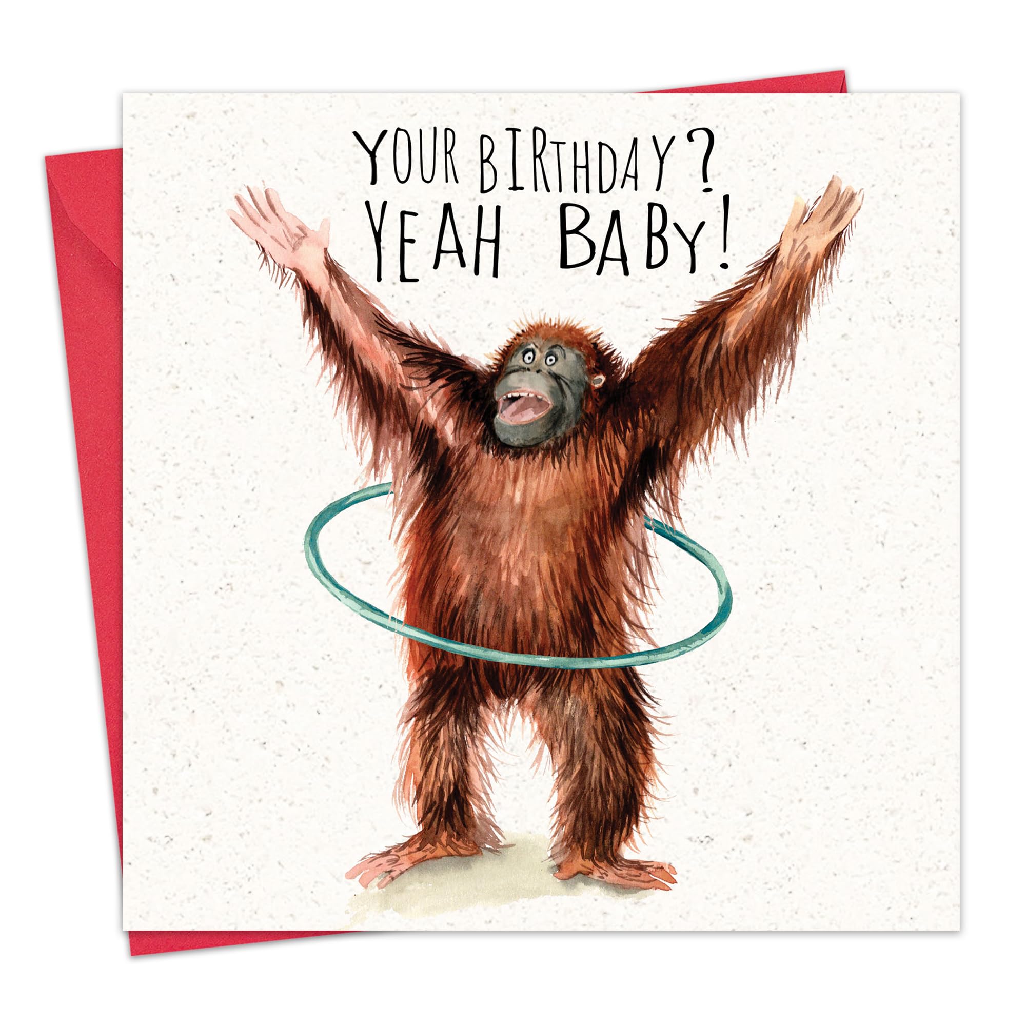 Twizler Funny Birthday Card Orangutan – Funny Card Birthday – Happy Birthday Card – Funny Birthday Card Men – Funny Birthday Card Women – Funny Birthday Card For Him – Funny Birthday Card For Her