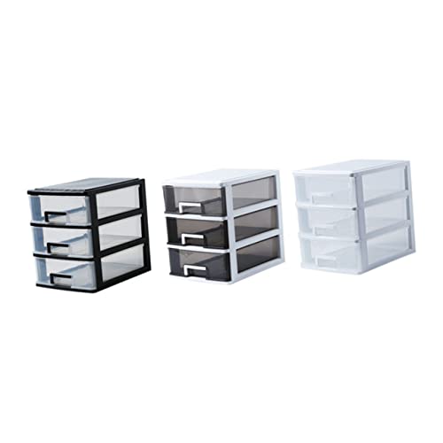 Mikinona Storage Cabinet 6 Tier Stackable Storage Container Jewelery Container Storage 3 Drawer Stacking Drawers Storage Small Drawer Storage Desk Drawer Office Storage Tray Jewelry White