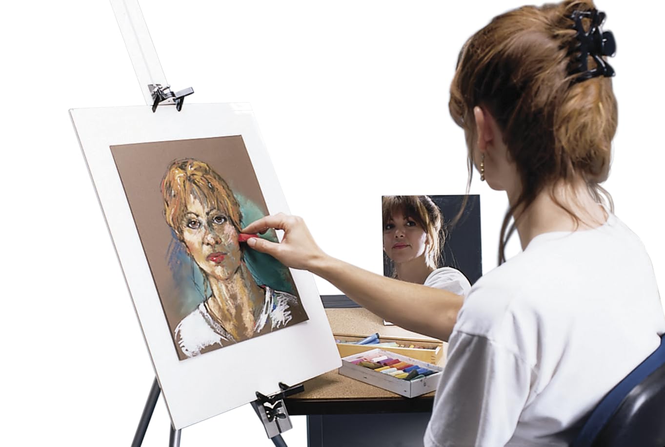 Sax Single Sided Self-Portrait Mirror with Base, 8-1/2 x 11 Inches, Pack of 12