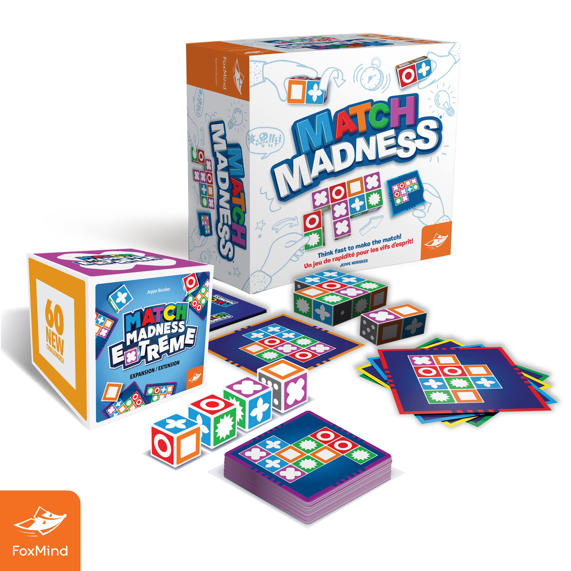 Foxmind Match Madness Extreme Expansion, Fun Puzzle Race for Family and Friends