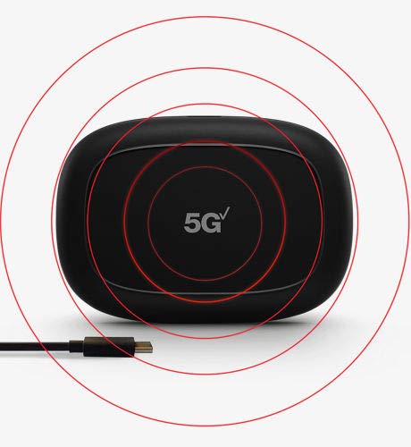 C5G Bundle | Inseego Verizon 5G and 4G LTE MiFi M1000 Hotspot Bundled with 2 Batteries (1 Stock + 1 Extra) | Connect up to 15 WiFi Devices and 1 Wired | Great for Remote Workers Wi-Fi 2.4 GHz & 5 GHz