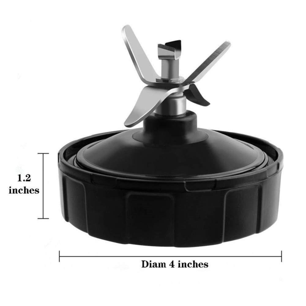 Blender Blade Replacement Parts Suitable for Ninja Blender 7 Fins with 1 Extra Sealing Ring for Nutri Ninja Auto iQ BL682-30 BL642-30 BL450-30 BL482-30 BL687CO-30