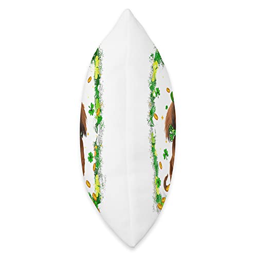 Dachshund Dog St Patricks Day 2023 Shirt Costume Cute Dachshund Dog St Patricks Day Irish Shamrock Throw Pillow, 18x18, Multicolor