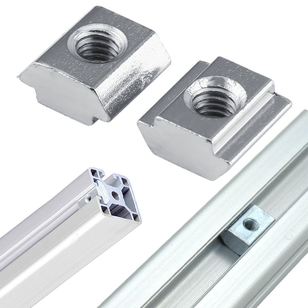 PZRT 2020 Series Aluminum Profile Connector Set, 20pcs Corner Bracket,40pcs T-Slot Nuts, 40pcs M5x8 mm Hex Socket Cap Screw Bolt for 6mm Slot Aluminum Profile Accessories