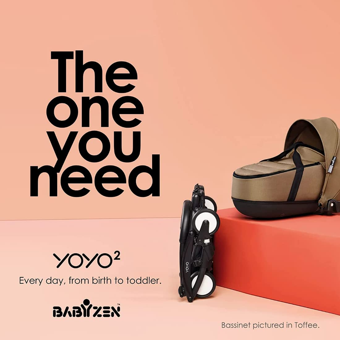Babyzen - YOYO2 Stroller & Bassinet Combination - Black Frame - Air France Navy