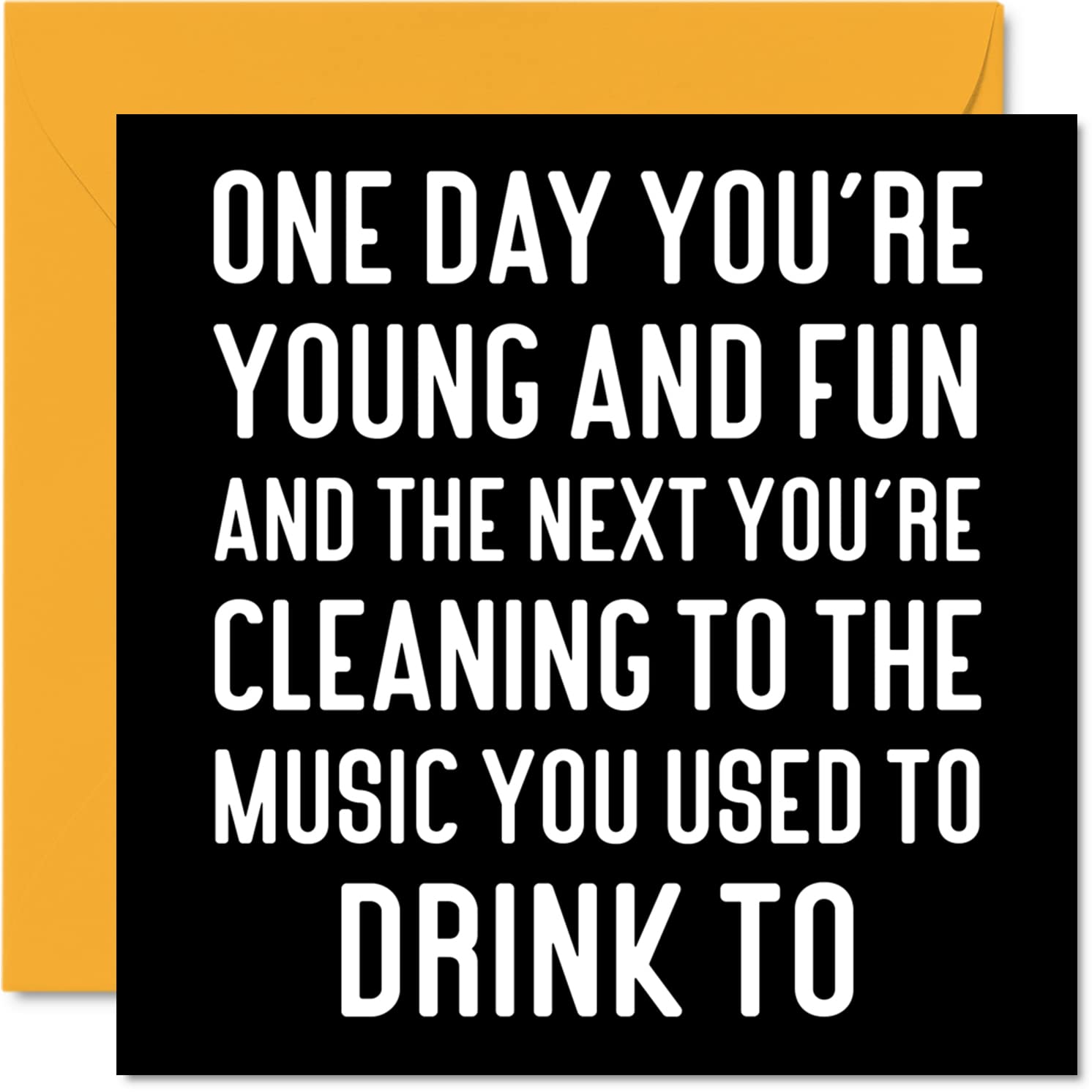Funny Birthday Cards for Women Men - Music You Used To Drink To - Rude Birthday Cards for Him Her Mom Dad Papa Pops Brother Sister Friend Coworker, 5.7 x 5.7 Inch Joke Humor Bday Greeting Cards