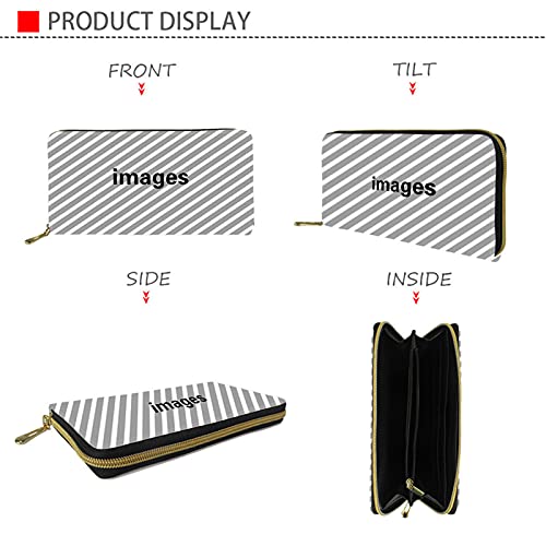 Howilath Starry Night Fashion Long Wallet Shopping Clutch Purse PU Leather Handbags for Ladies