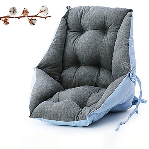 BASMPP Plush Seat Cushion, Thick Chair Pillow with Ties Back Sciatica Relieve, Shell Shape Cushion One-Piece Cushion Waist Seat Pad Side Strap Design Sedentary Does not deform