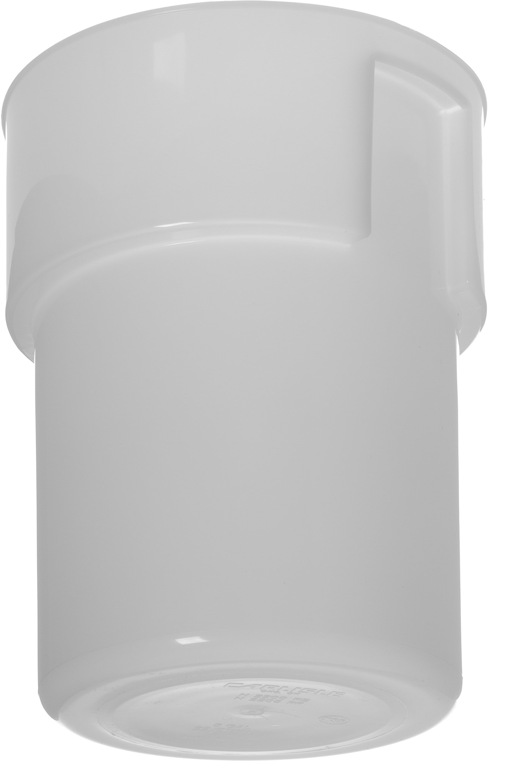Carlisle FoodService Products Bain Marie Round Food Storage Container with Stackable Design for Catering, Kitchen, Restaurant, Plastic, 22 Quarts, White, (Pack of 6)
