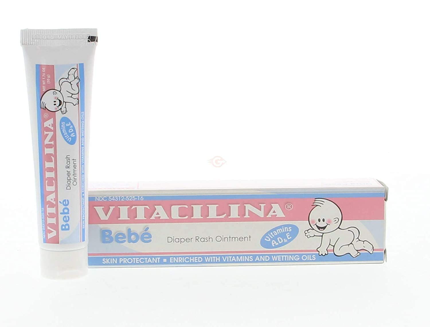 Vitacilina Bebe Diaper Rash Ointment 1.76 oz. (Quantity of 6)