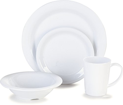 Carlisle FoodService Products Mug Plastic Coffee Mug with Large Handle for Buffets, Home, and Restaurant, Tritan, 12 Ounces, White