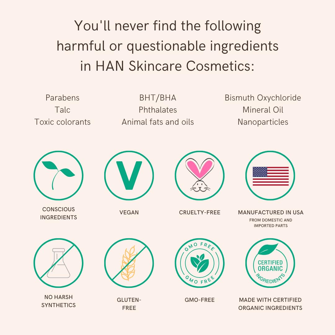 HAN Skincare Cosmetics Vegan, Cruelty-Free 3-in-1 Multistick for Cheeks, Lips, Eyes, Pink Peony