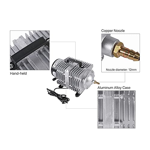 Cloudray 135W Air Compressor Electrical Magnetic Commercial Air Pump 120L/min for CO2 Laser Engraving Cutting Machine ACO-009D(110V 60Hz)