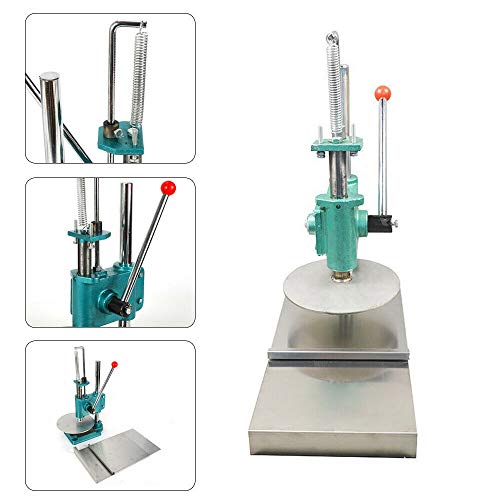 JINHZIXIU 9.5in Pizza Dough Press Manual For Home Or Commercial Use Stainless Steel