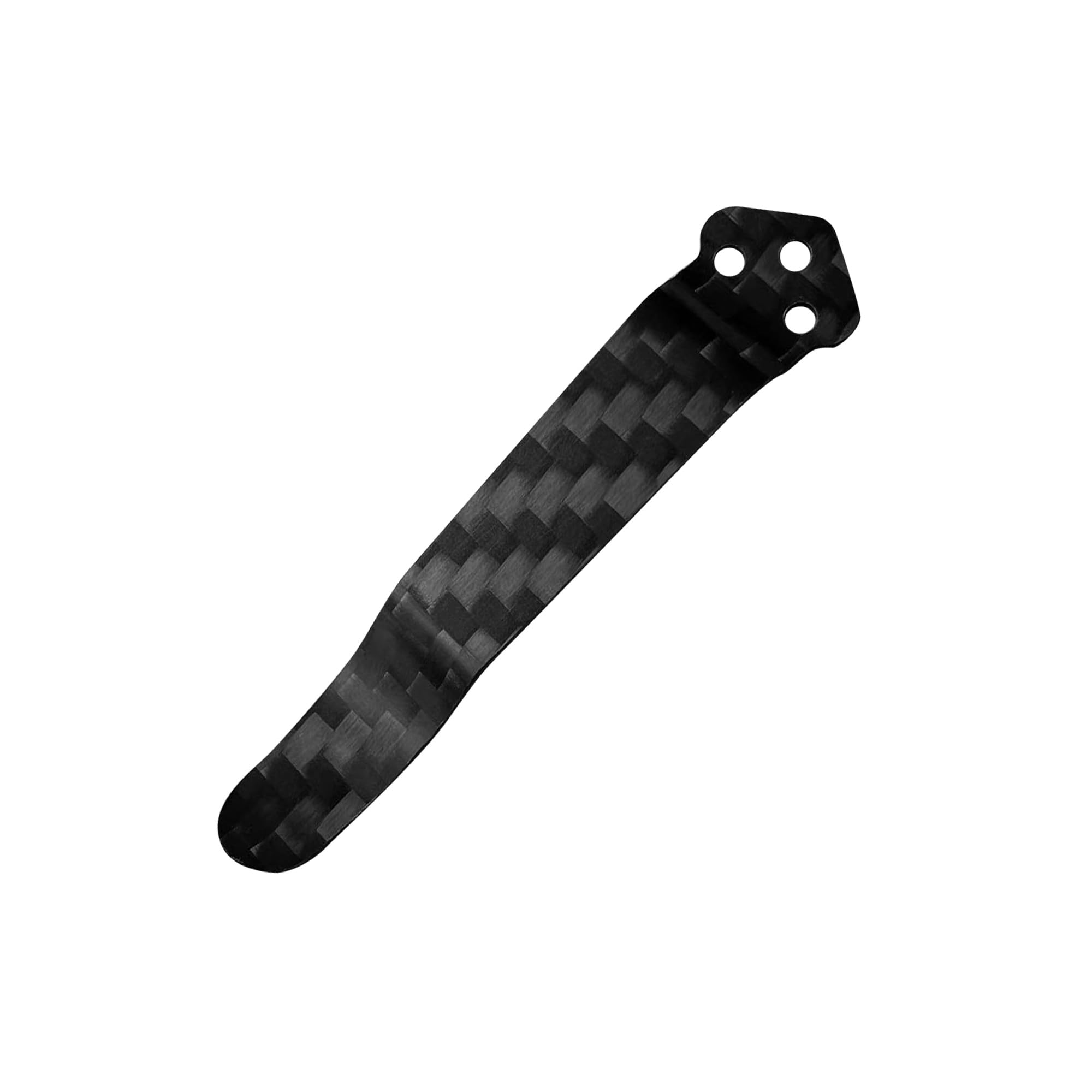 Qtcial 2 Pack Carbon Fiber Pocket Clip Fits For Spyderco PM2 Manix Delica,C81, C149, C11, C10, C41, C223, C101, C95, C90 And More, Premium Custom-made Pocket Clip with 6 Pieces Screws, Black