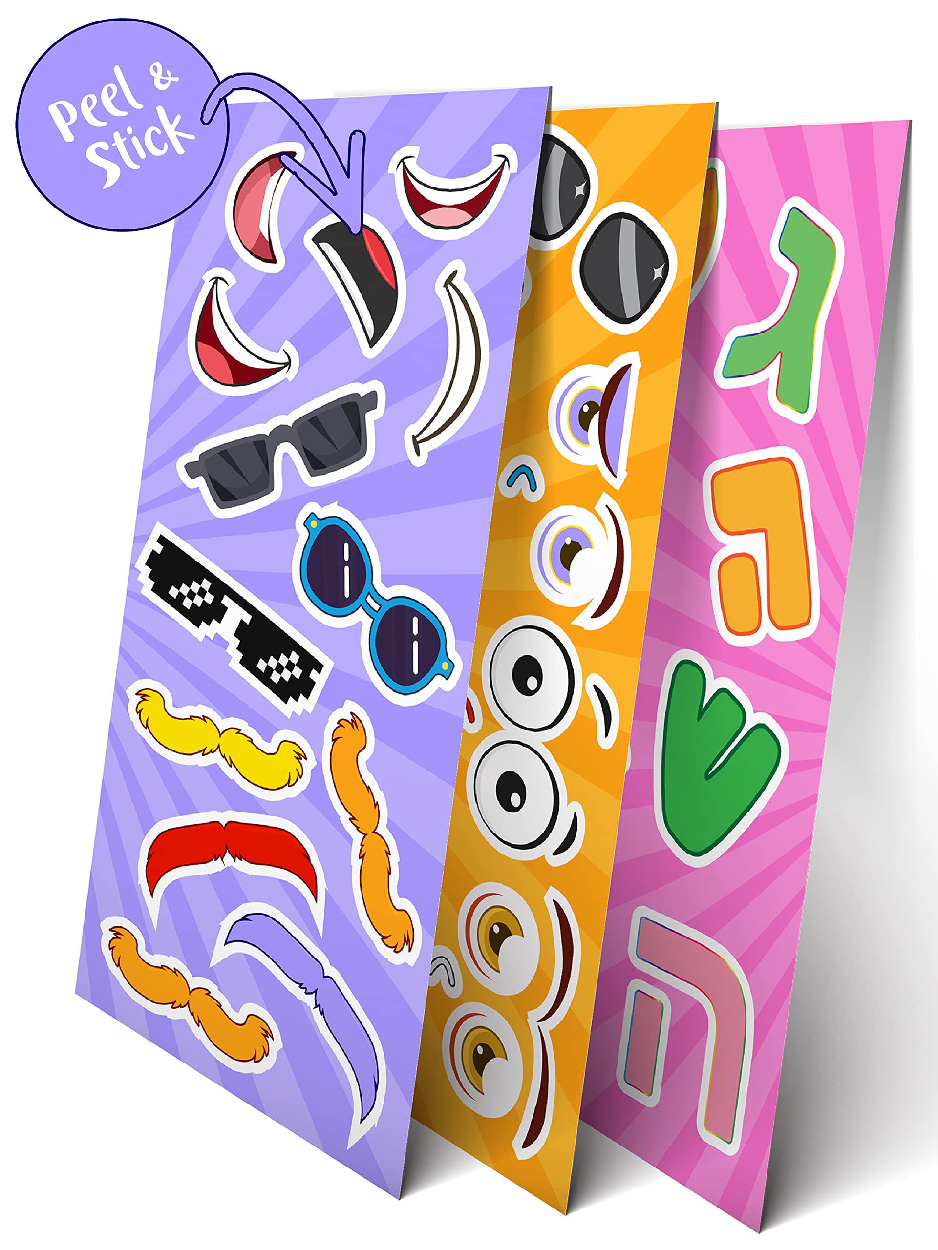 Izzy 'n' Dizzy Silly Dreidels - Includes 3 Dreidels Boards and Stickers - Hanukkah Arts and Crafts - Gifts and Games