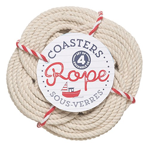 Now Designs Crocheted Nautical Rope Coaster, Set of Four