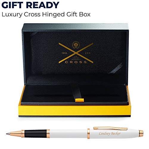 Dayspring Pens Engraved Cross Pen | Personalized Cross Century II Pearlescent White Lacquer Rollerball Pen. Custom Engraving Shipped in One Business Day.