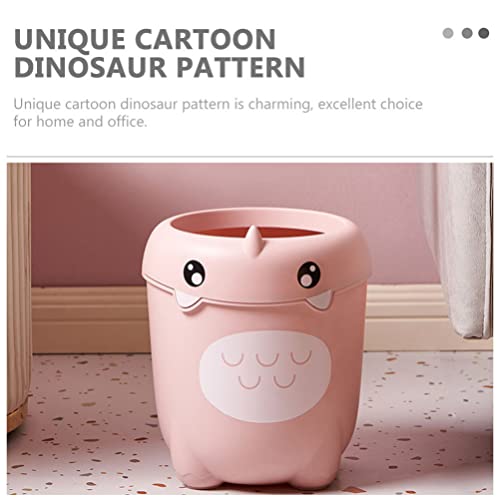 FOMIYES Trash Cans Rainbow Basket Plastic Garbage Can Trash Can Cartoon Garbage Bin Wastebasket Garbage Waste Basket with Pressure Ring for Home Kitchen Bathroom Cute