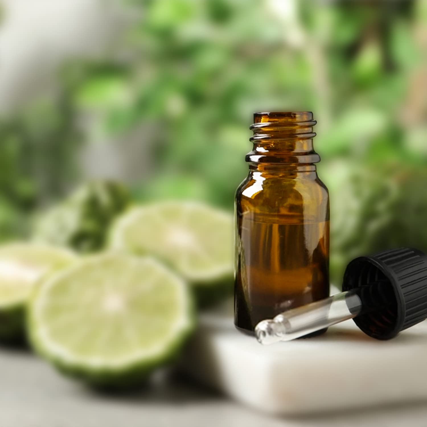 MRXBN 1/2 Oz Glass Dropper Bottle, 15mL Tincture Bottles with Dropper, Labels- Leak Proof Travel Eye Dropper Bottle Amber for Extracts & Essential Oil, Liquids, Perfume(8 pieces)