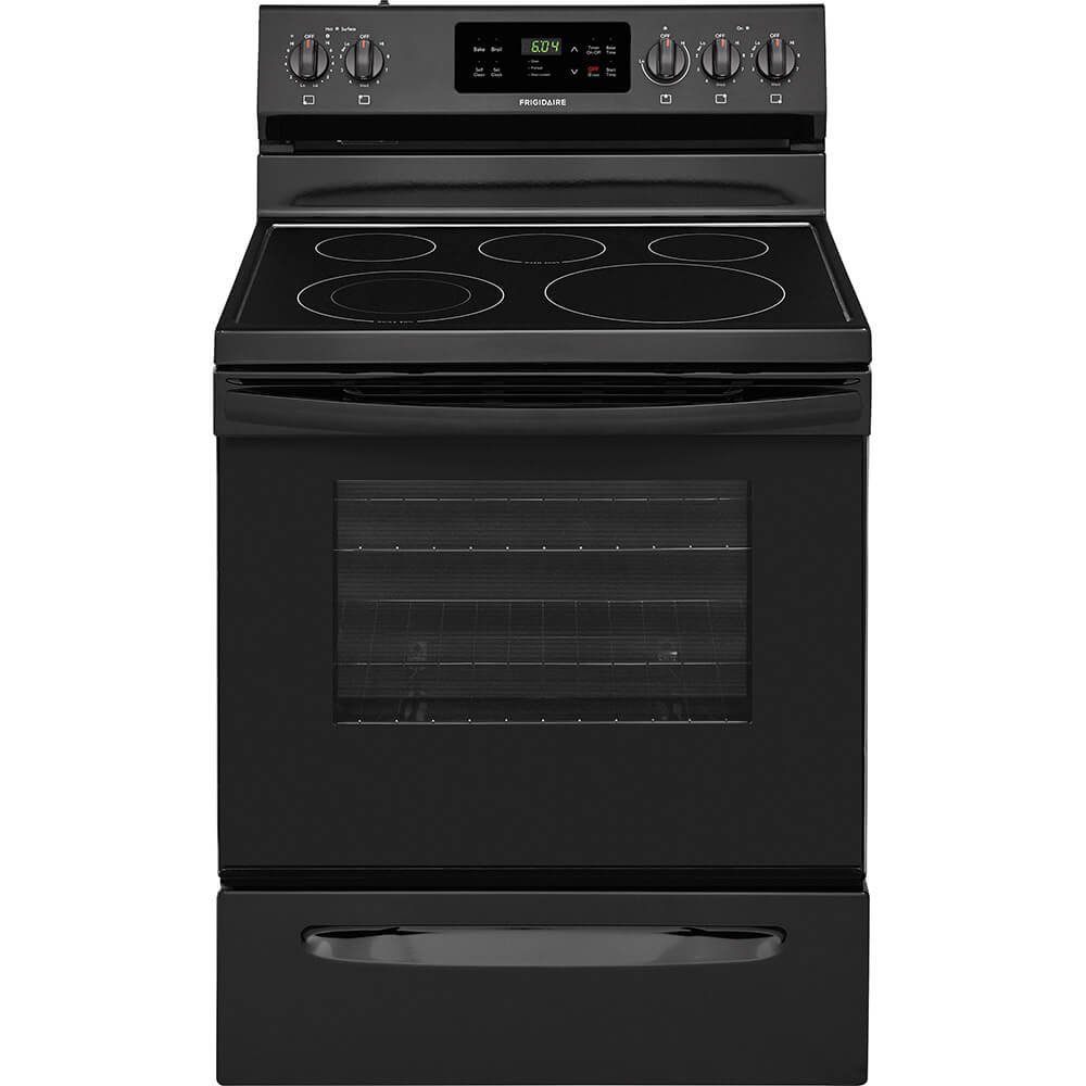 Frigidaire FFEF3054TB 30 Inch Electric Freestanding Range with 5 Elements, Smoothtop Cooktop, 5.3 cu. ft. Primary Oven Capacity, in Black
