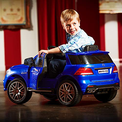 Huffy Mercedes-Benz GLE 63 Kids Electric Battery Powered Ride On Car W/ Lights, Sounds & MP3 Player, Royal Blue (17548P)