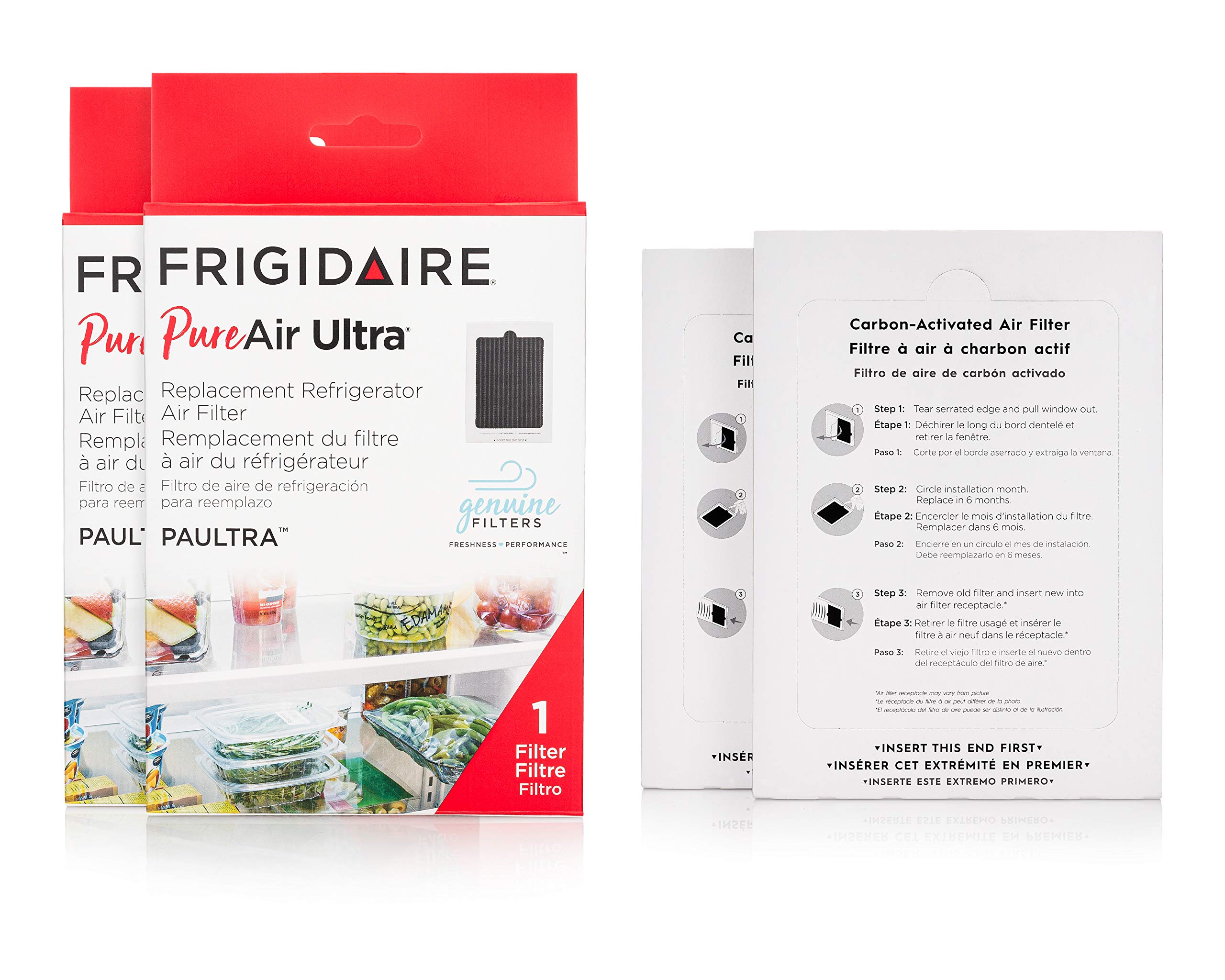 Frigidaire PureAir Ultra Air Filter 2 Pack + Frigidaire Water Filtration Filter