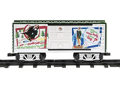 Lionel Battery-Operated Elf Toy Train Set with Locomotive, Train Cars, Track & Remote with Authentic Train Sounds, & Lights for Kids 4+