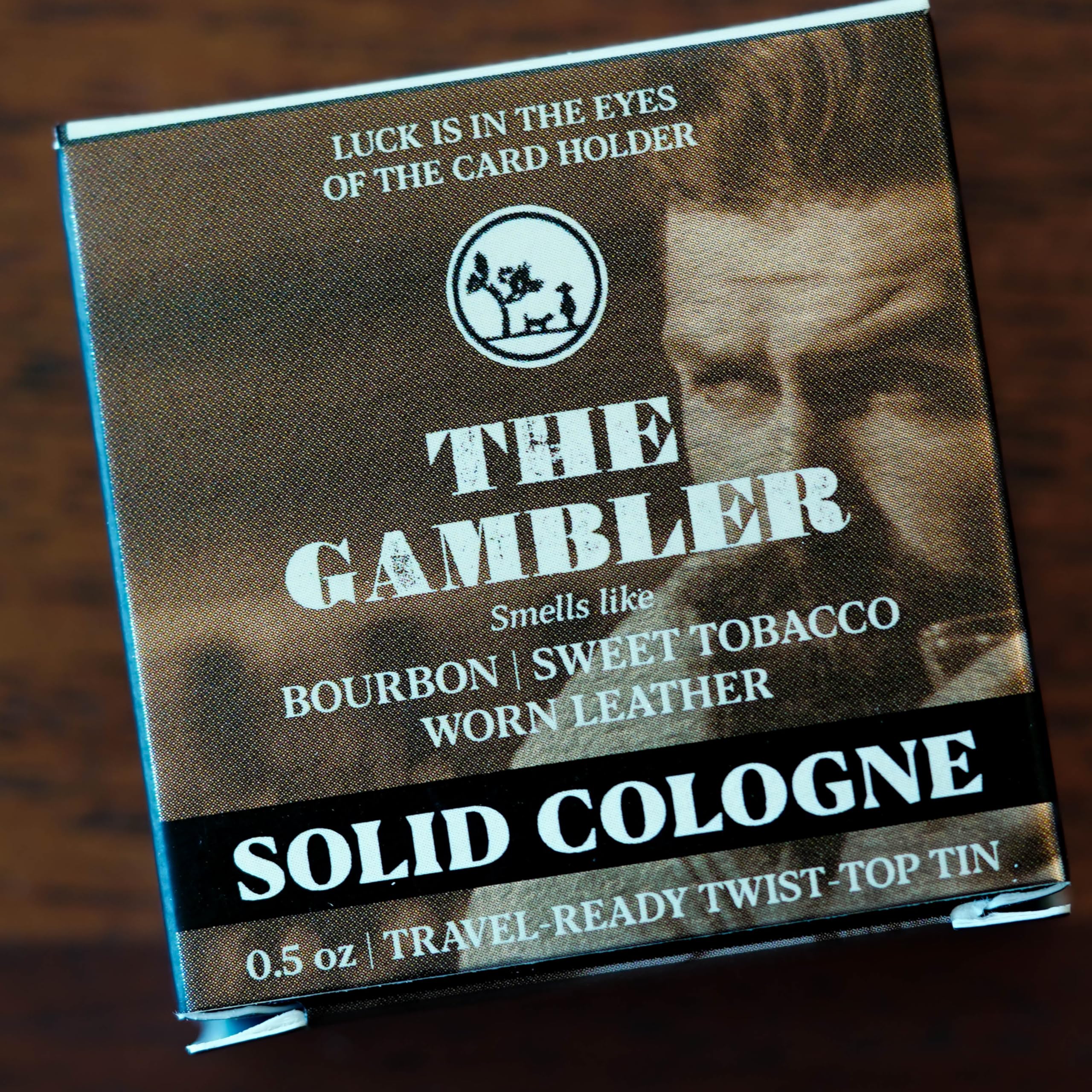 The Gambler Bourbon-Inspired Solid Cologne - Whiskey, Old-fashioned Tobacco, and a Hint of Leather in a Pocket-Sized Tin - Men’s or Women’s Cologne - Outlaw